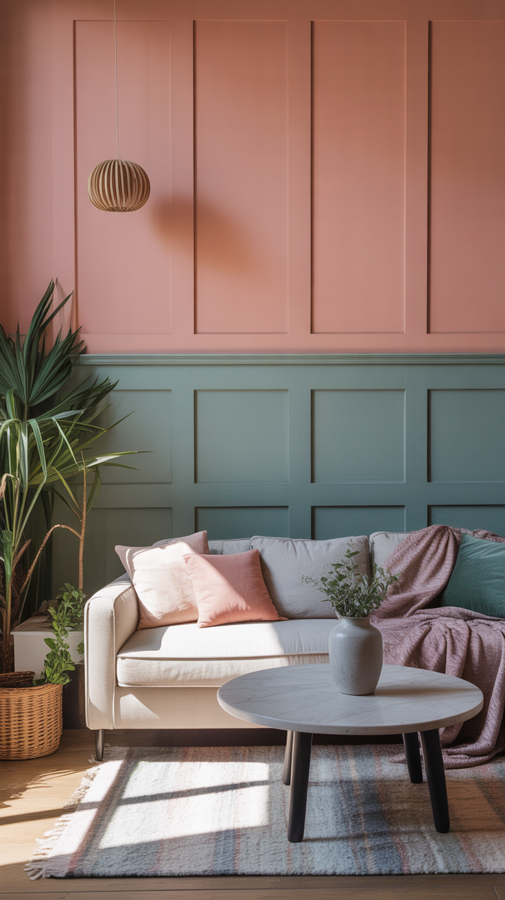 22+ Colorful Living Room Feature Walls That Instantly Uplift Your Space ...